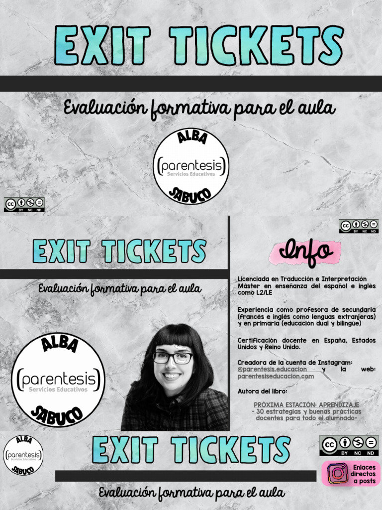 Exit Tickets Alba Sabuco | PDF