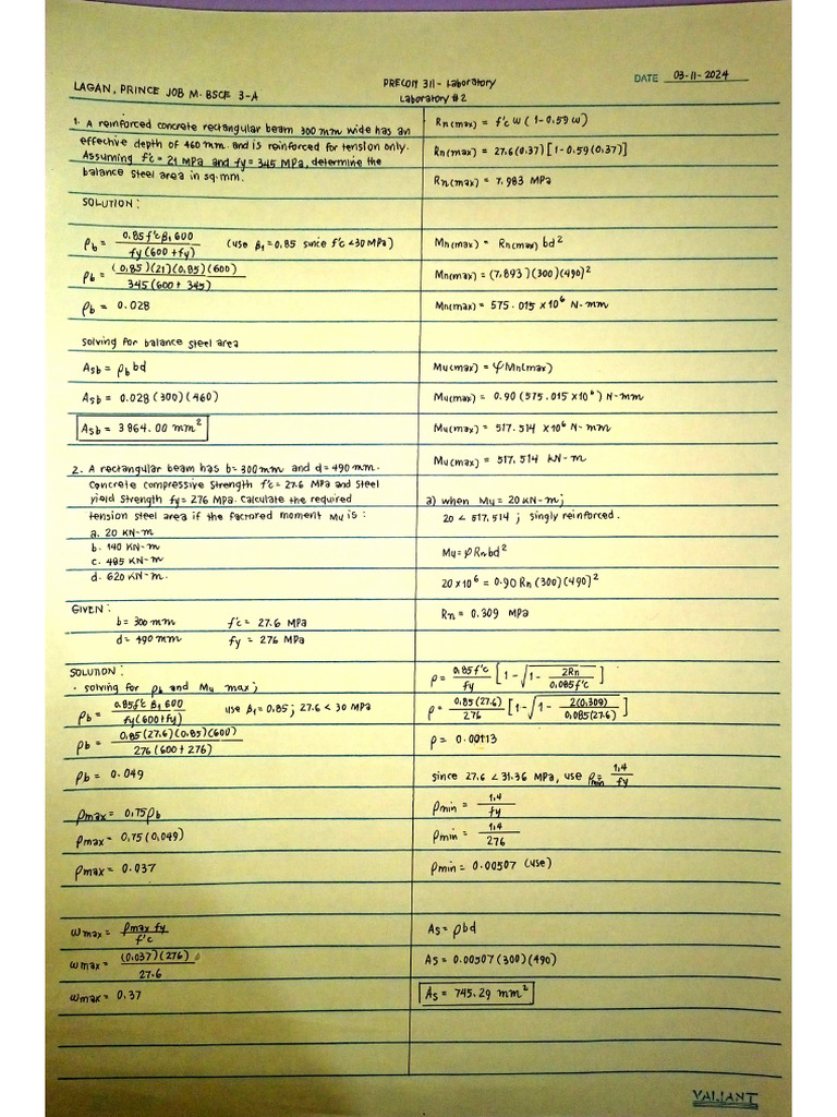 PRECON311 Laboratory 2 | PDF