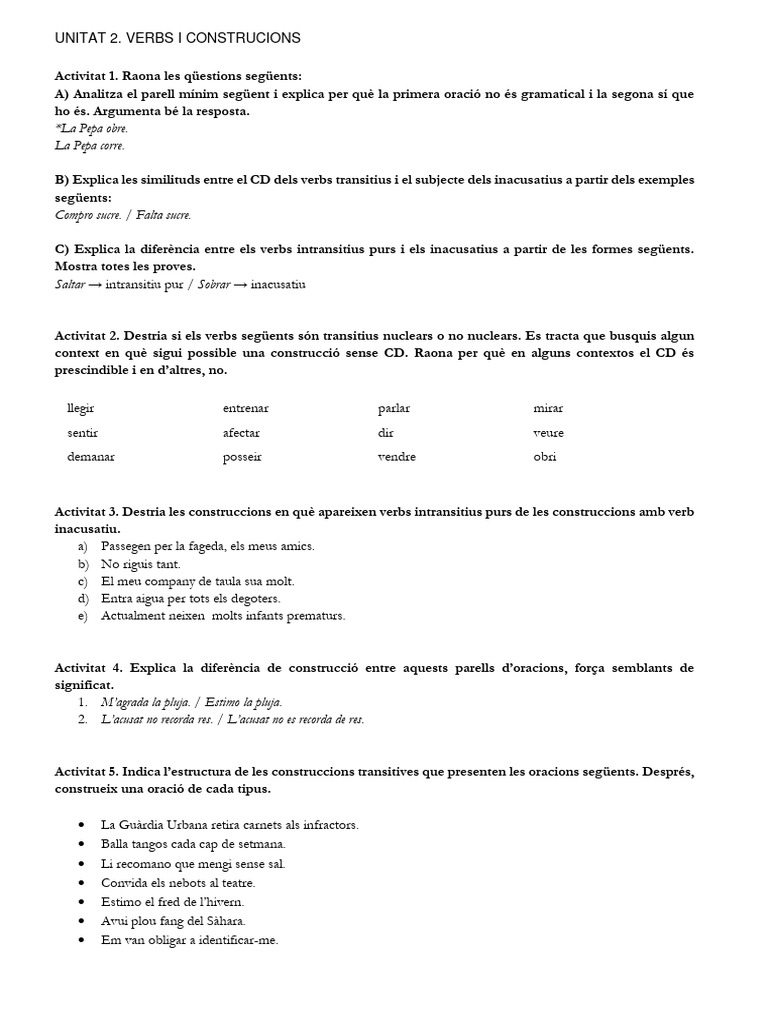 Unitat 2. Activitats | PDF