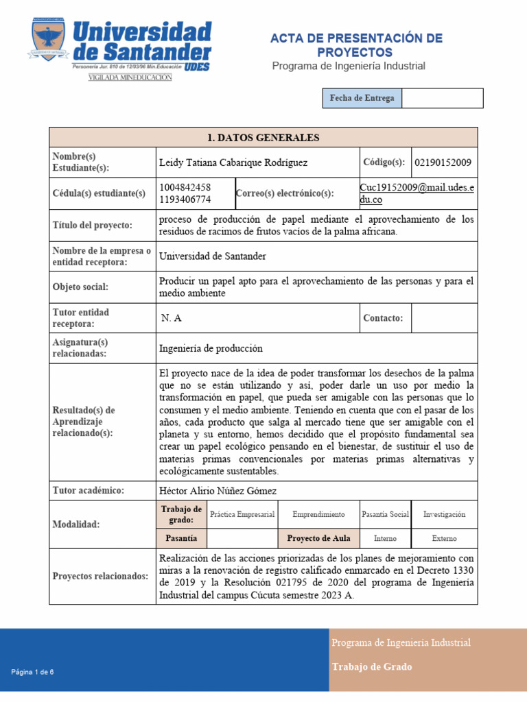 Proyecto de Aula Final | PDF | Iniciativa empresarial | Residuos