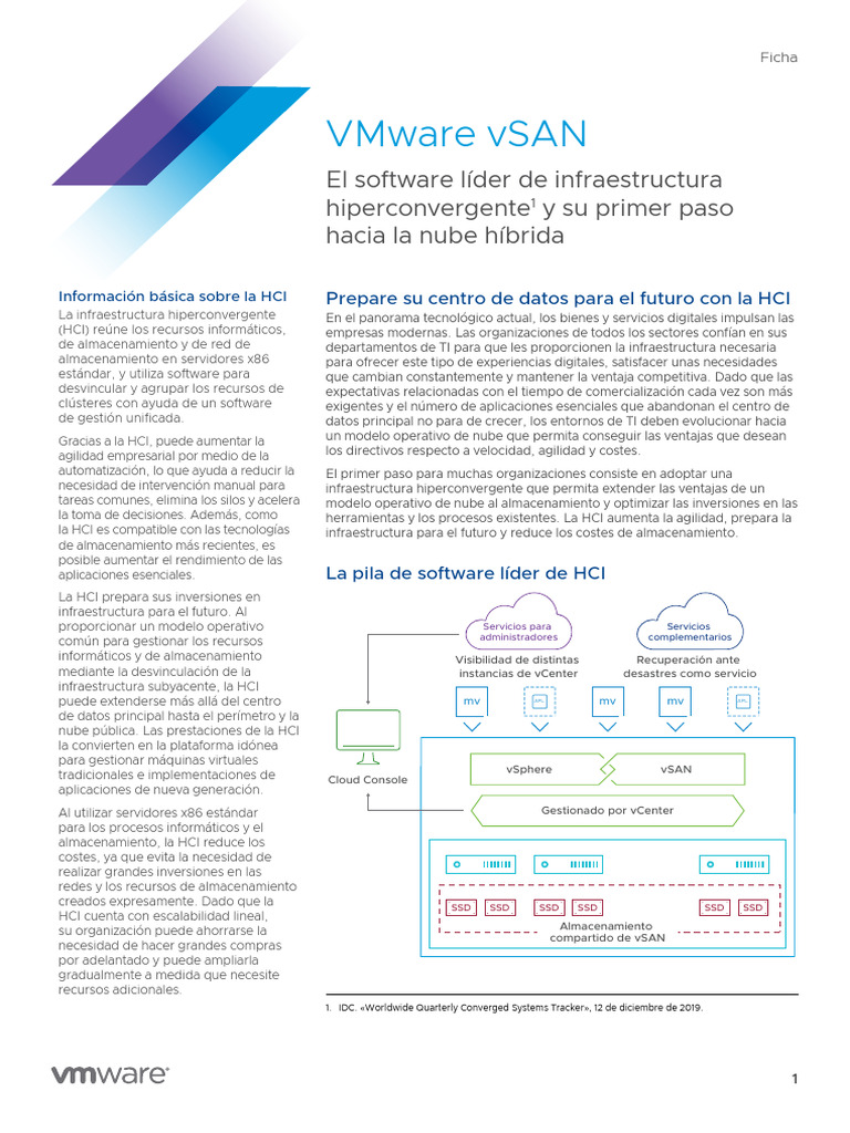 Vmware Vsan Datasheet | PDF | Computación en la nube | V Mware