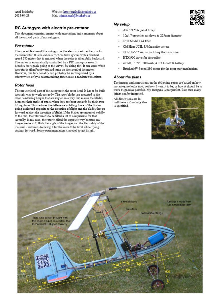 V1-Autogyro Reduced | PDF | Helicopter Rotor | Aviation