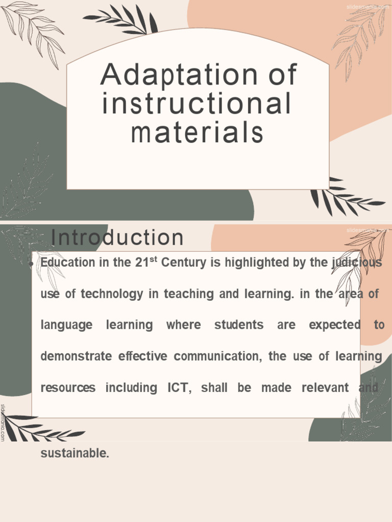 Adaptation of Materials | Download Free PDF | Learning | Educational ...