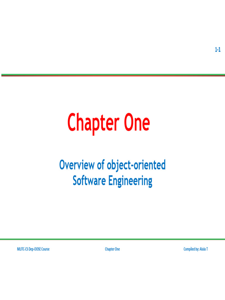 Oose Chapter One Pdf Object Oriented Programming Unified Modeling Language