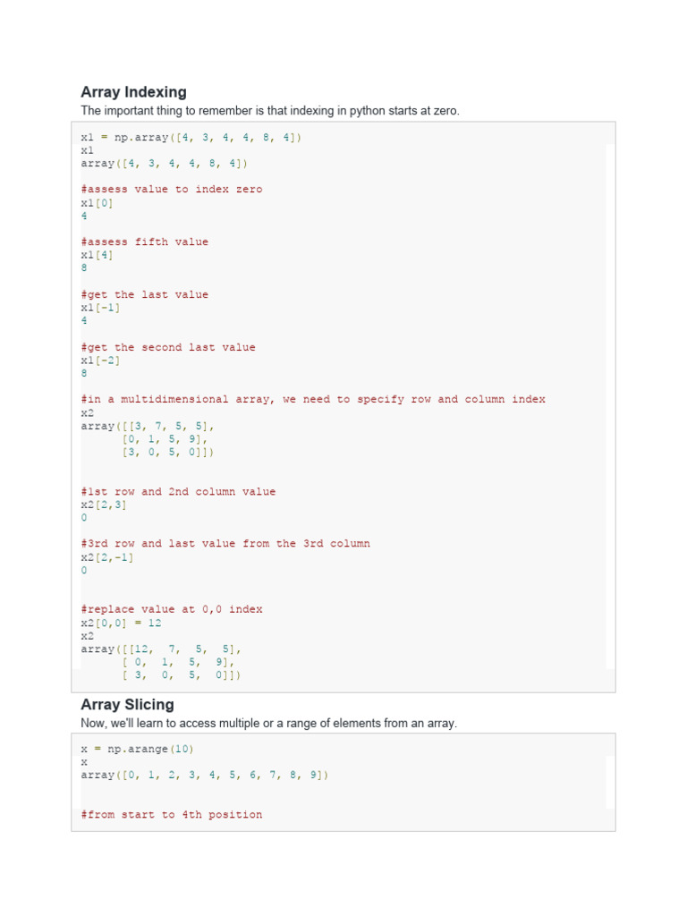 Numpy | PDF | Matrix (Mathematics) | Computer Programming