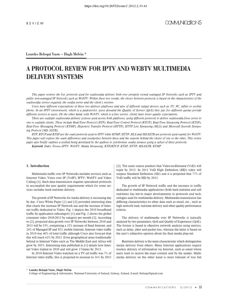 Iptv - RTMP RTSP HLS | PDF | Streaming Media | Transmission Control Protocol