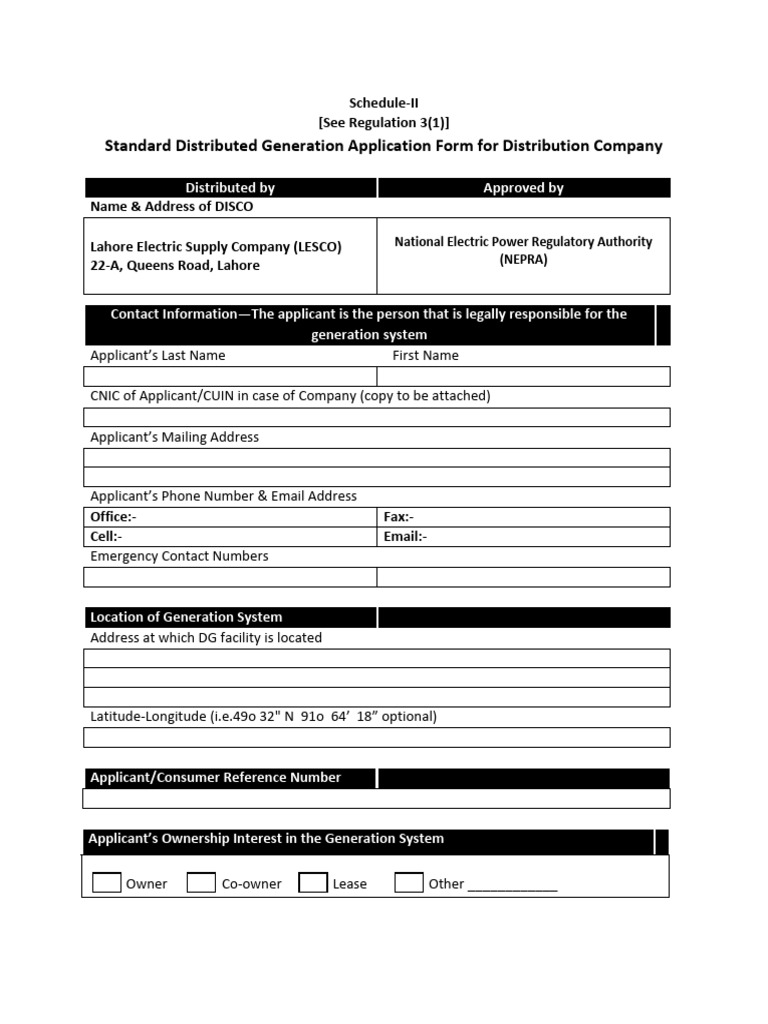 Net Metering File Schedule-II | PDF | Power Inverter | Distributed ...