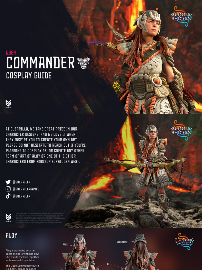 Horizon Forbidden West Aloy Commander Cosplay Guide | PDF | Linens | Rope