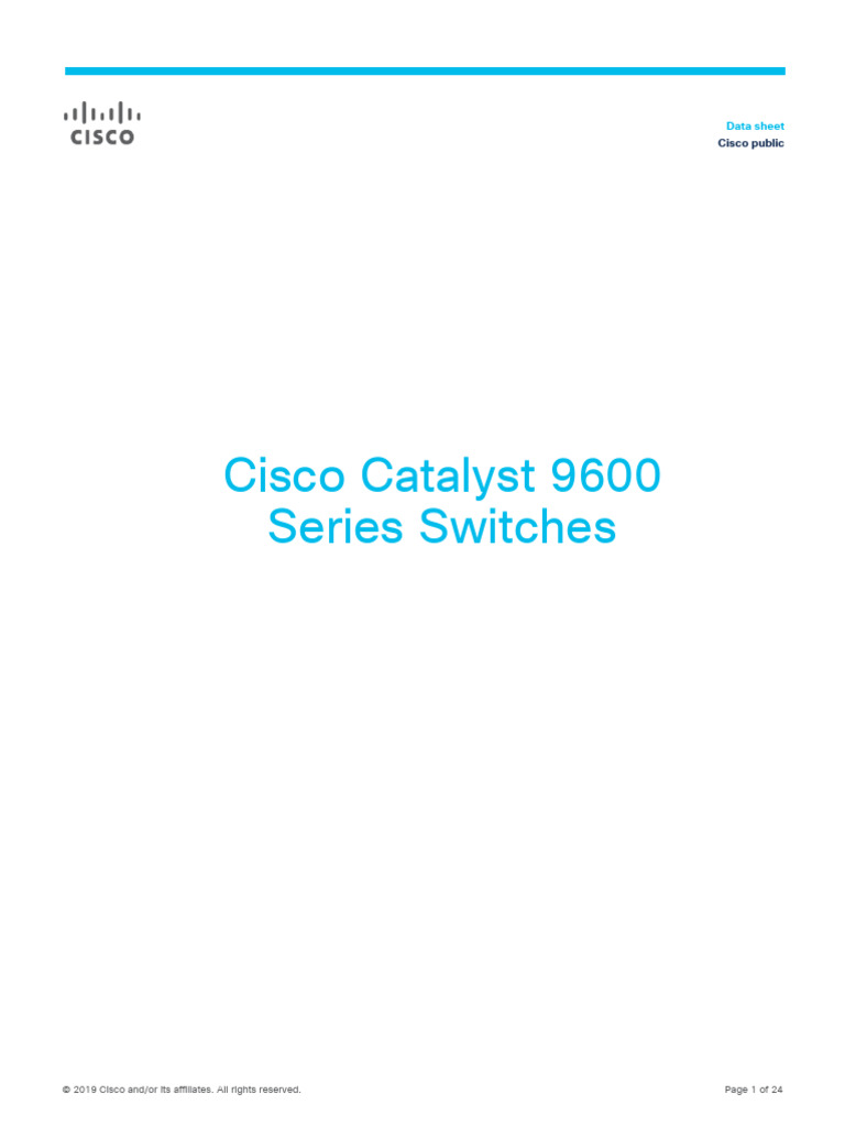 Cisco Catalyst 9600 Series Switches Data Sheet | PDF | Power Supply ...