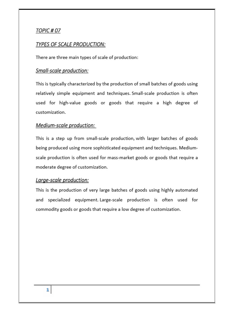 Types of Production and Capacity Utilization | PDF | Inventory | Lean ...