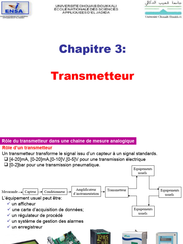 Rôle et fonctionnement du transmetteur 4-20 mA | PDF | Calibrage | Capteur