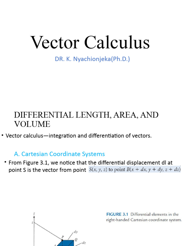 Vector Calculus Pdf Euclidean Vector Volume