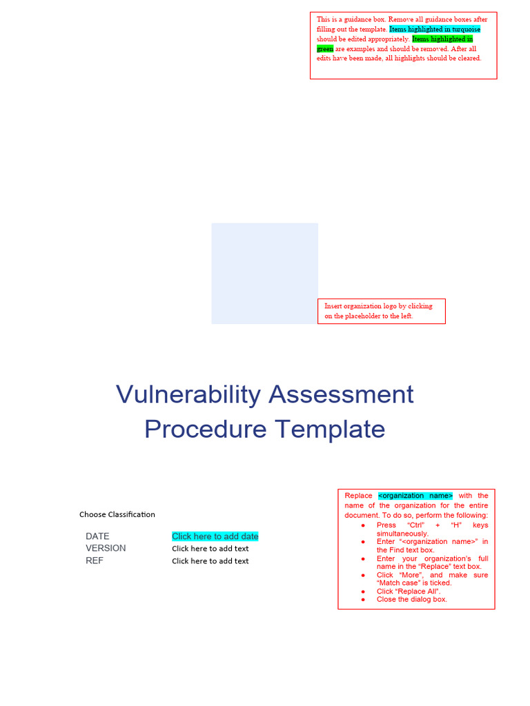 Vulnerability Assessment Procedure Template | PDF | Vulnerability ...