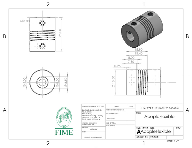 Acople Flexible | PDF | Metrology | Mechanical Engineering
