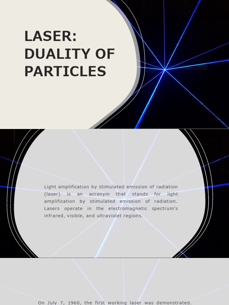 Laser: Duality of Particles | PDF | Laser | Optics