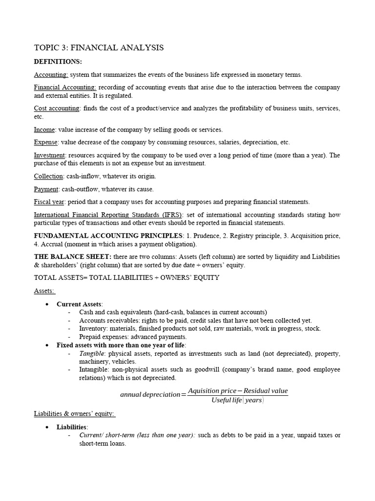 TEMA 3 Financial Analysis | PDF | Equity (Finance) | Expense