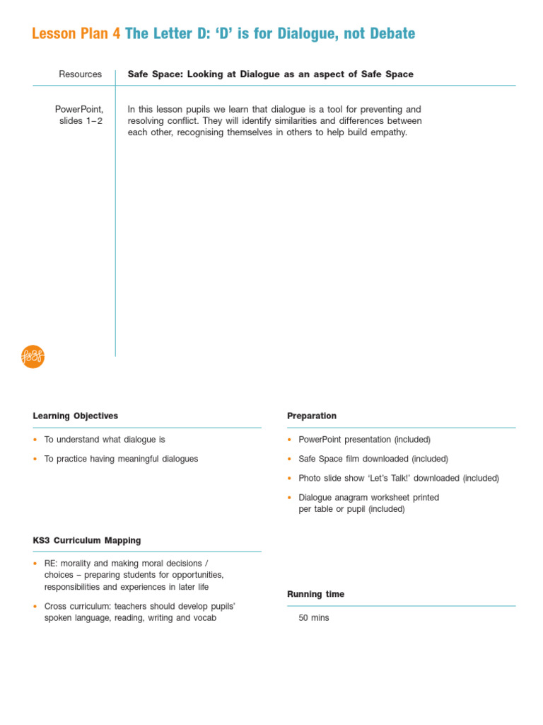 Dialogue as a Tool for Conflict Resolution | PDF | Dialogue | Conversation