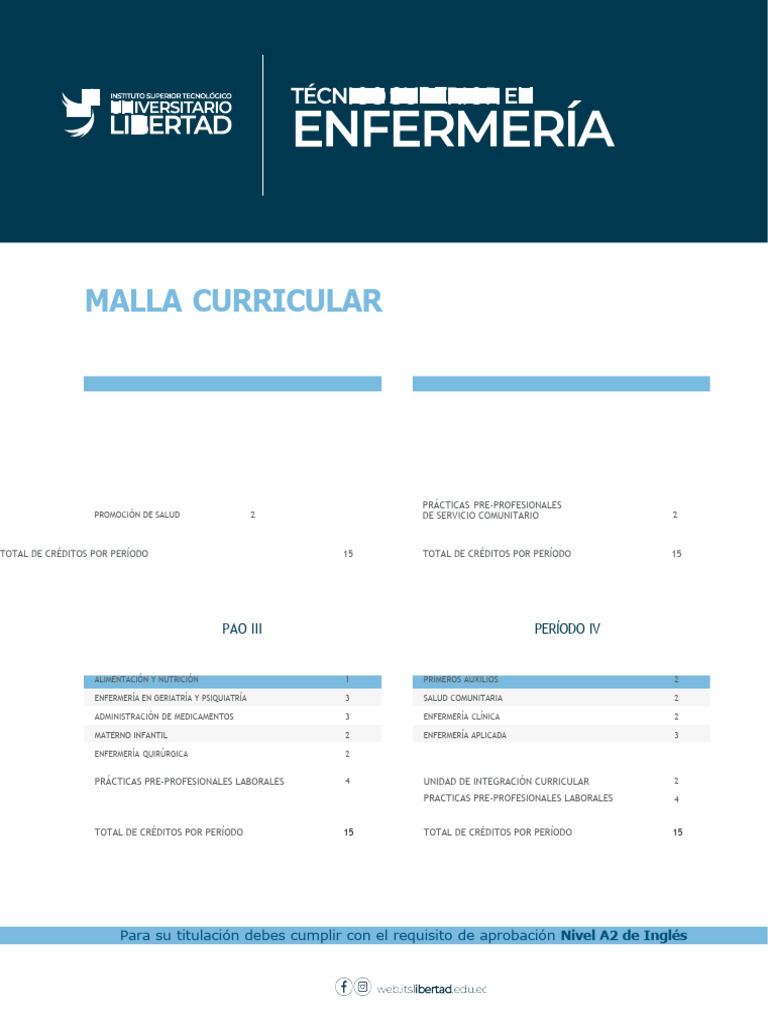 Malla Curricular Enfermeria Istul | PDF