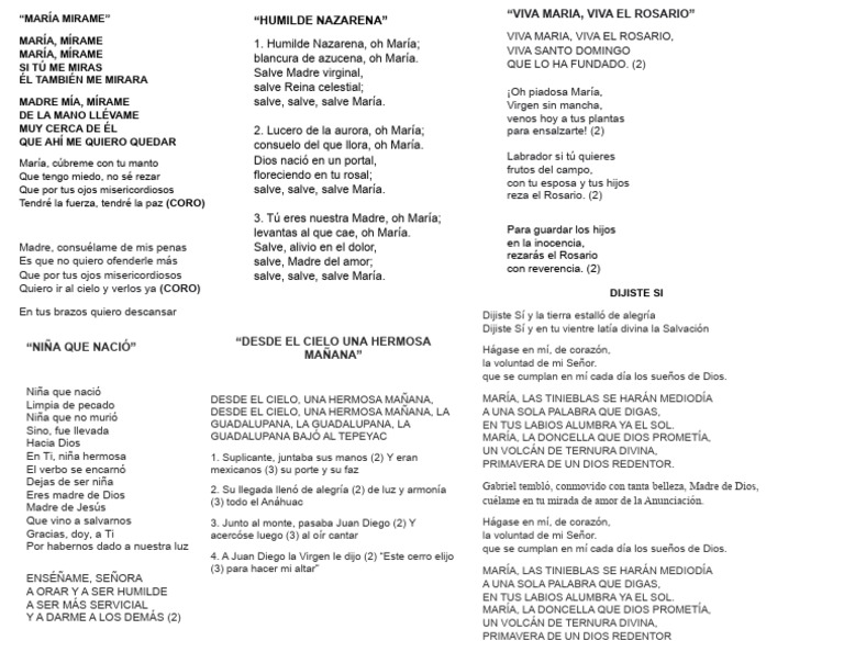 Cantos A María | PDF | María, madre de Jesús