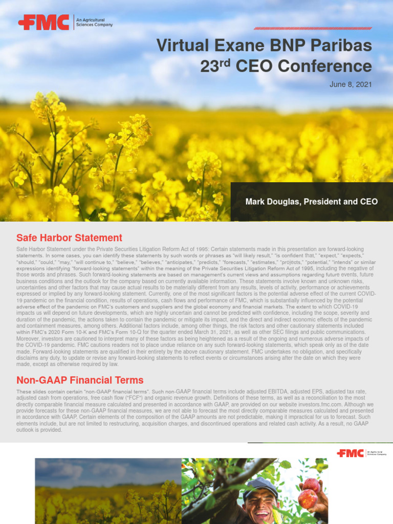 FMC Exane Conf Slides June 2021 v4 | PDF | Economies | Business