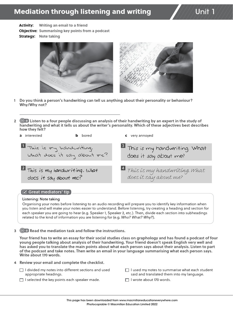 Summarizing Podcast Insights on Handwriting | PDF