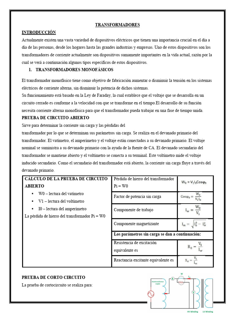 Práctica Transformadores | PDF | Transformador | Corriente eléctrica