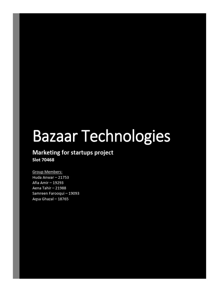 Bazaar Tech: Empowering B2B Startups | PDF | E Commerce | Trade