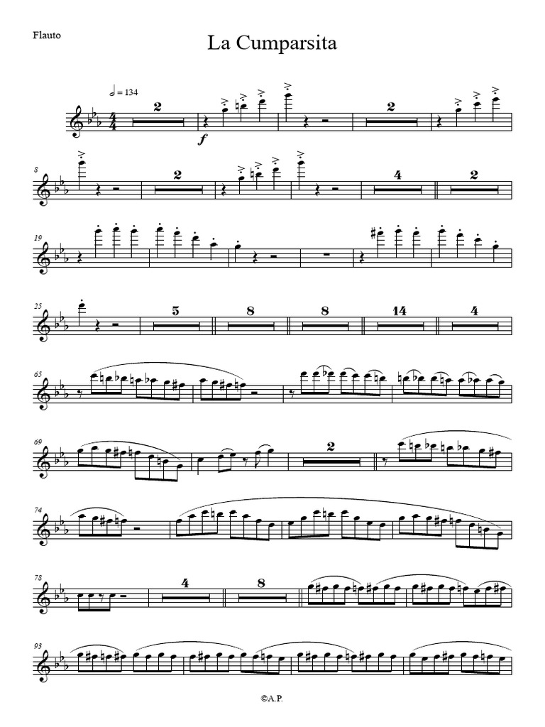 La Cumparsita - Flauto | PDF