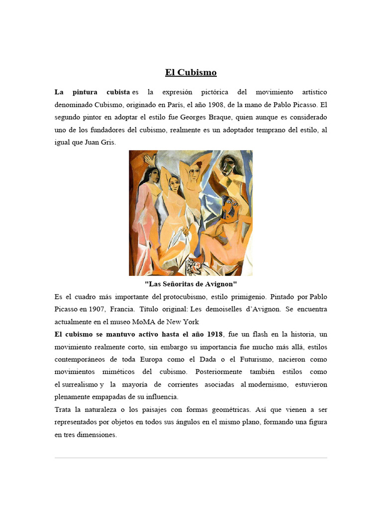 cubismo | PDF | Cubismo | Pablo Picasso