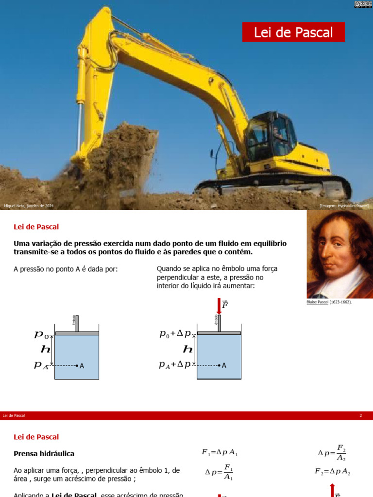 Princípios da Lei de Pascal | PDF | Pressão | Física Aplicada e Interdisciplinar