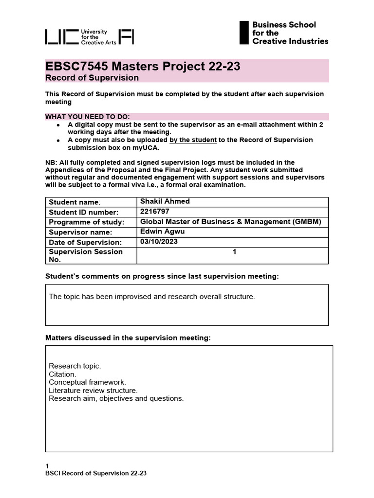 Supervisor Records | PDF