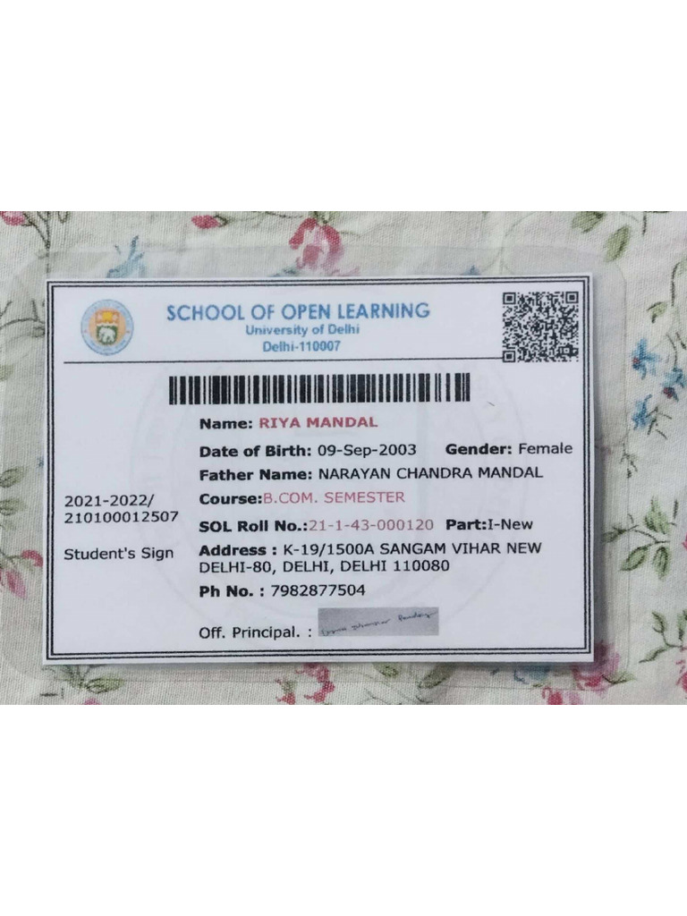 Du Sol Id Card | PDF