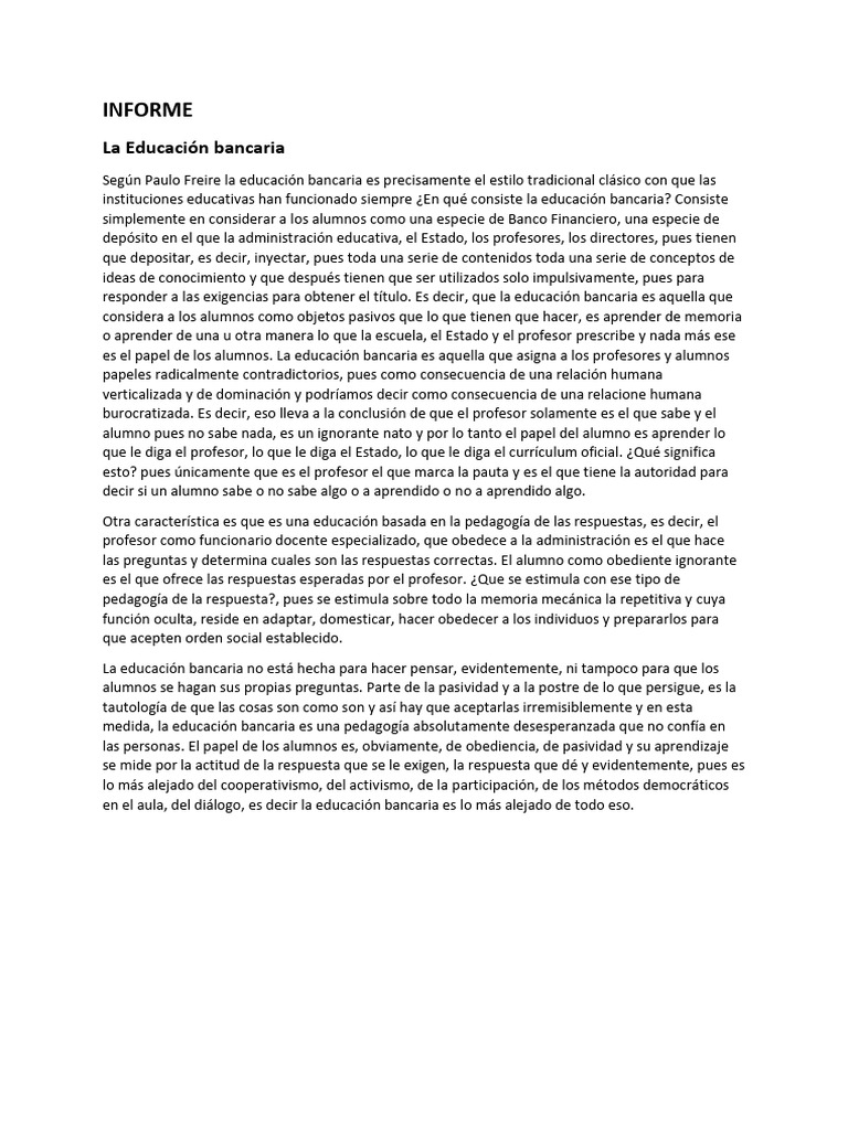 INFORME1 | PDF | Maestros | Aprendizaje