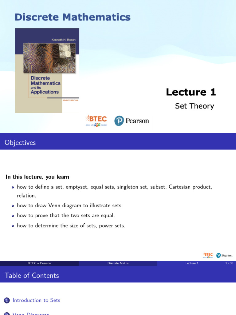 Slide_DecreteMath | PDF | Set (Mathematics) | Empty Set