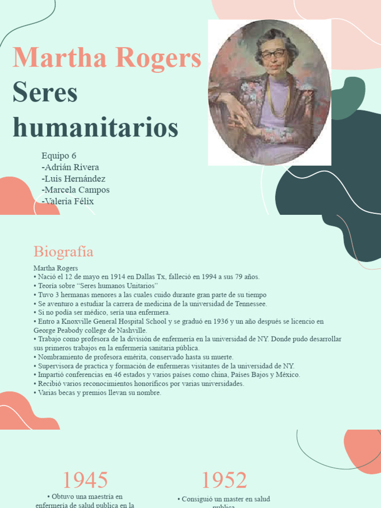 Teoría de Seres Humanos Unitarios de Rogers | PDF | Enfermería ...
