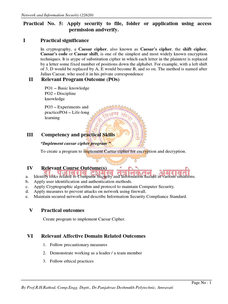 PR 5 | PDF | Encryption | Cryptography