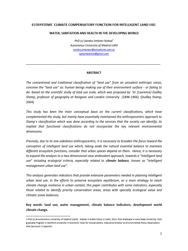 Climate Compensatory Function | PDF | Conservation Biology | Ecology