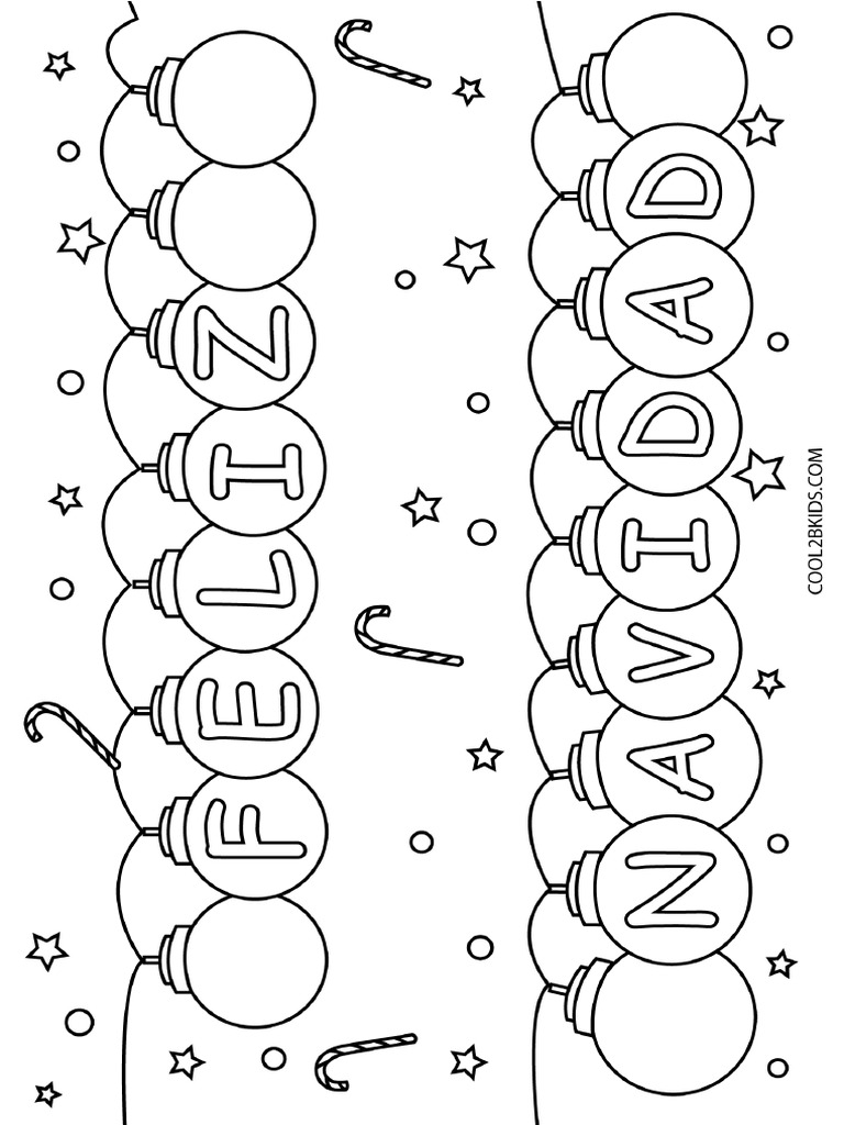 Cartel de Feliz Navidad para Colorear | PDF