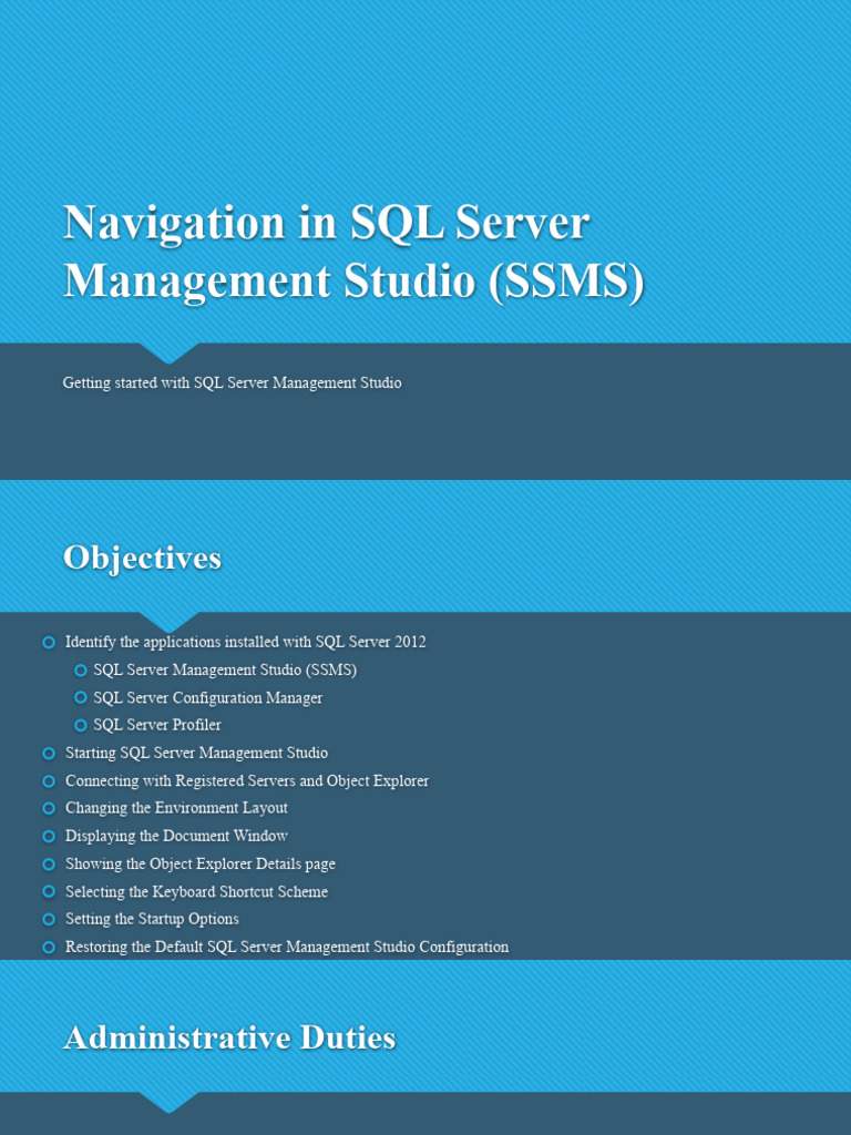 SQL NavigationSSMS Updated-2 | PDF | Relational Database | Microsoft ...
