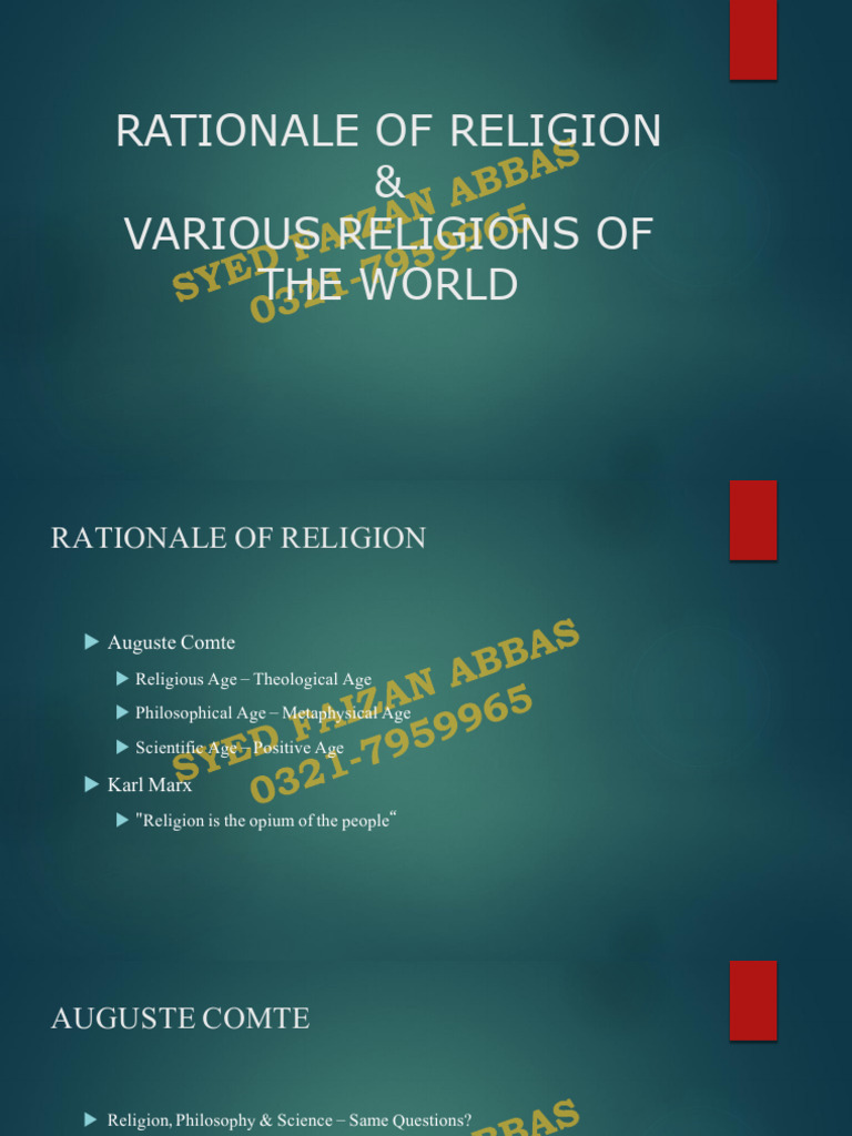 Rationale and Types of World Religions | PDF | Prophet | Hebrew Bible