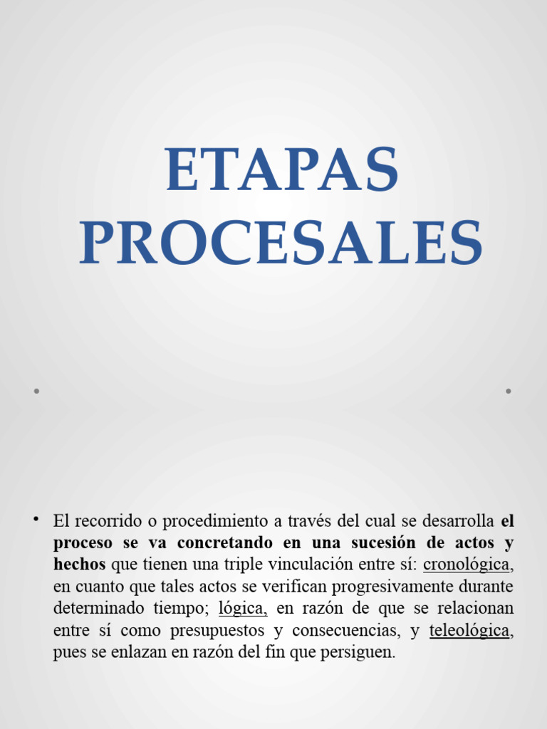 Clase 2. Etapas Procesales | Descargar gratis PDF | Mandato | Pagos