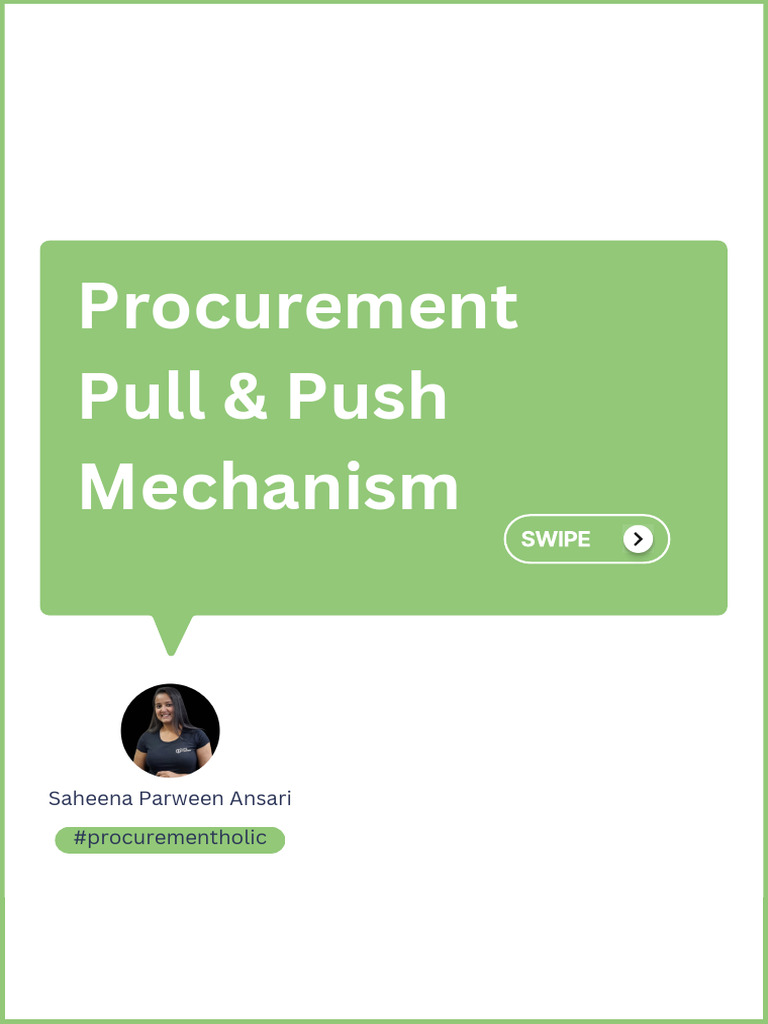 Procurement PUSH - PULL Mechanism | PDF | Procurement | Inventory