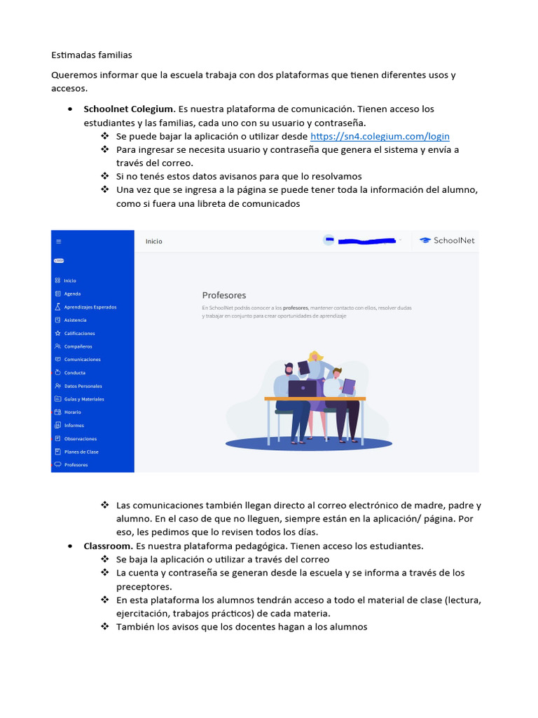 Instructivo Colegium y Classroom | PDF