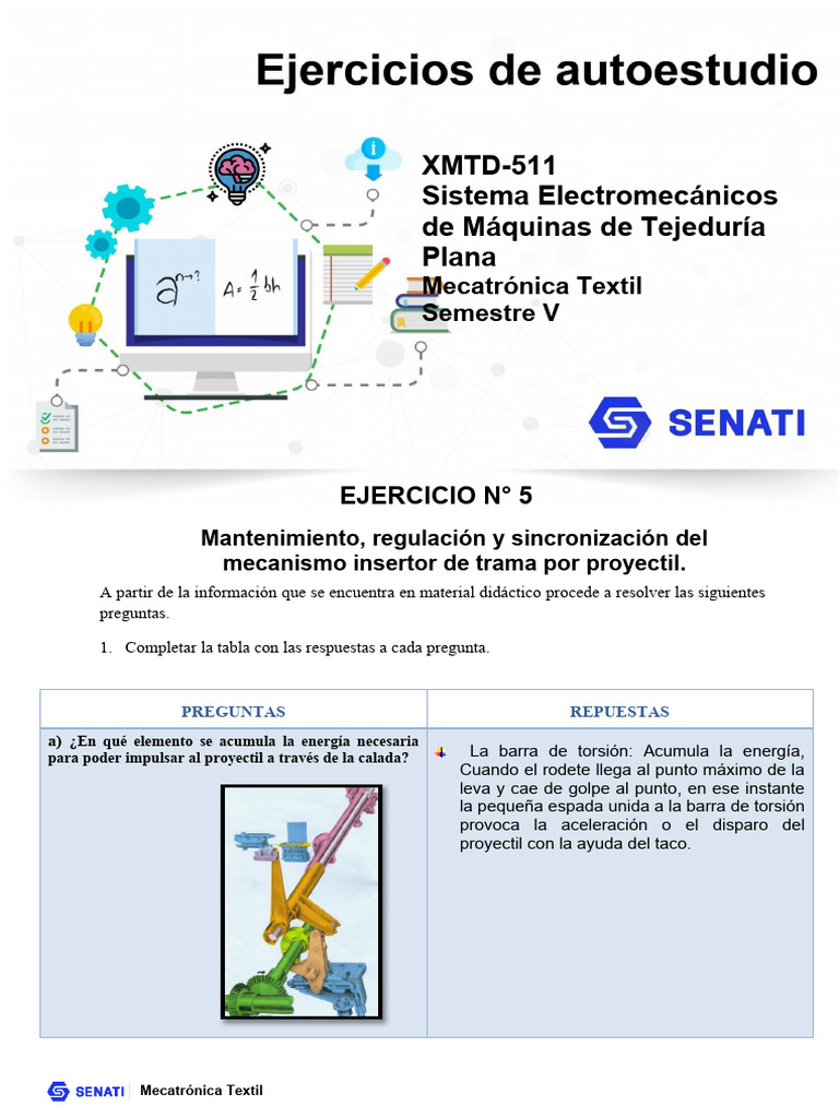 EJERCICIO_5 | PDF | Telar | Proyectiles