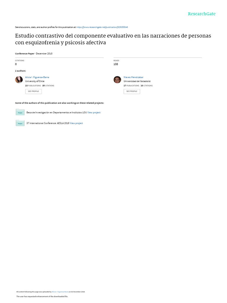 Estudio Contrastivo Del Componente Evaluativo en Las Narraciones de ...