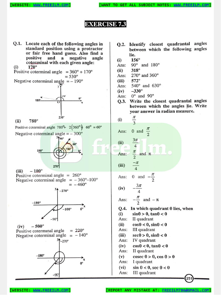 10th Maths Chap7 Ex 7.3 | PDF