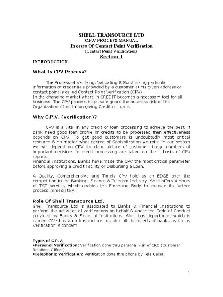 CPV Manua Completel | PDF | Verification And Validation | Telephone