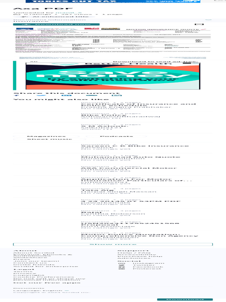 Axa PDF | Download Free PDF | Vehicle Insurance | Scribd
