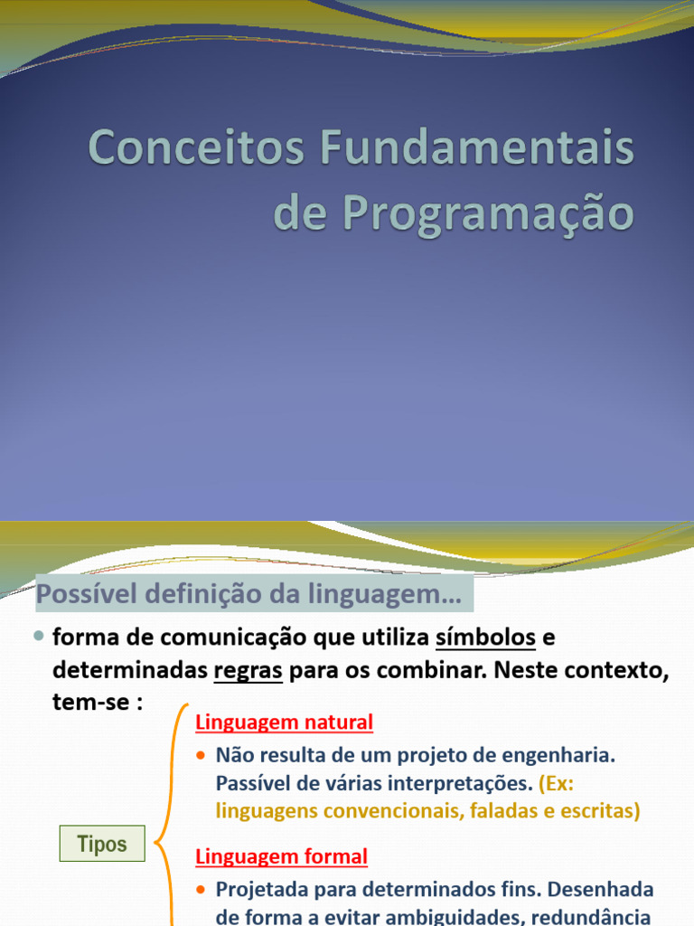 Conceitos Fundamentais de Programação2 | PDF | Linguagem de programação ...
