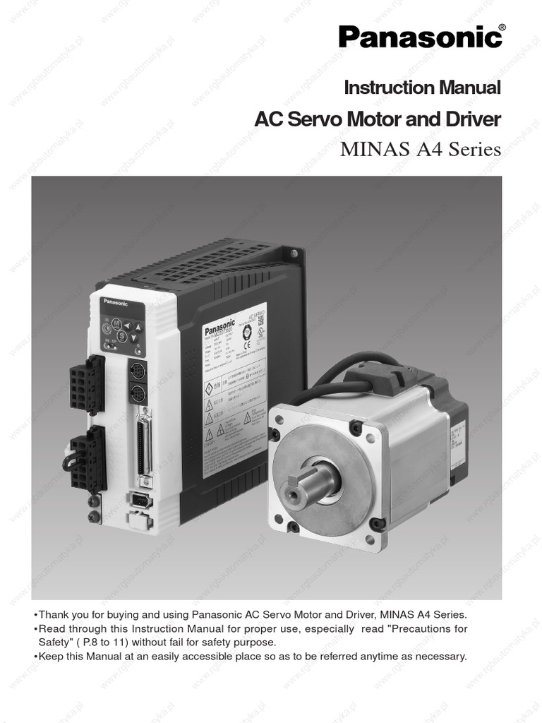 Mcddt3520 Minas A4 Ac Servo Panasonic Manual | PDF | Electric Motor | Parameter (Computer ...